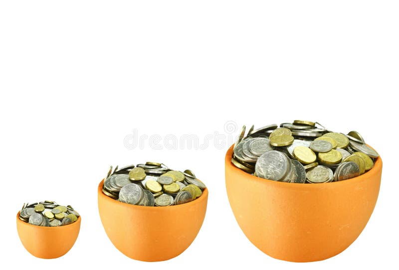Pots of money stock photo. Image of container, growing - 8998722