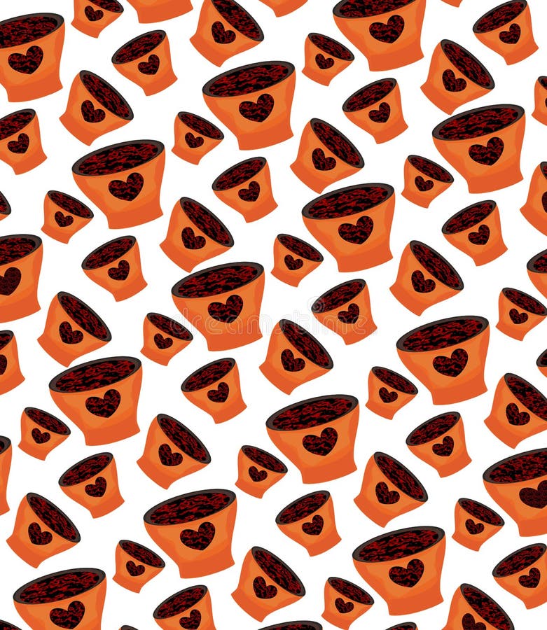 Pots pattern stock illustration. Illustration of board - 37468476