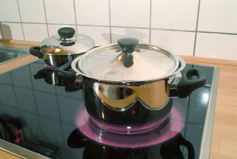 Pots on the Stove stock image. Image of electric, cook - 40667021