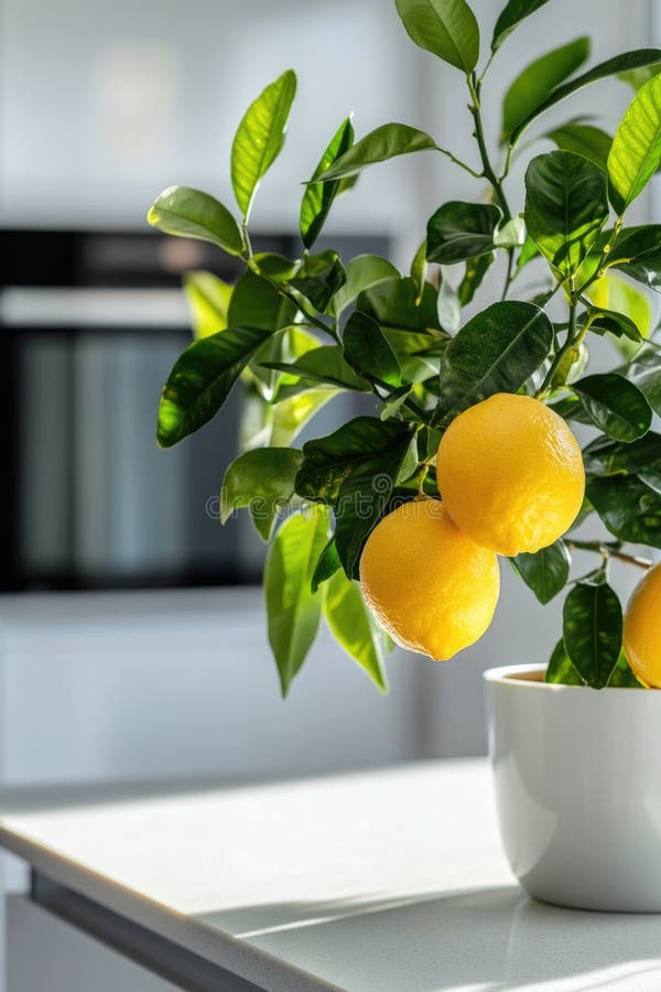 Potted Lemon Tree Counter Stock Photos - Free & Royalty-Free Stock ...