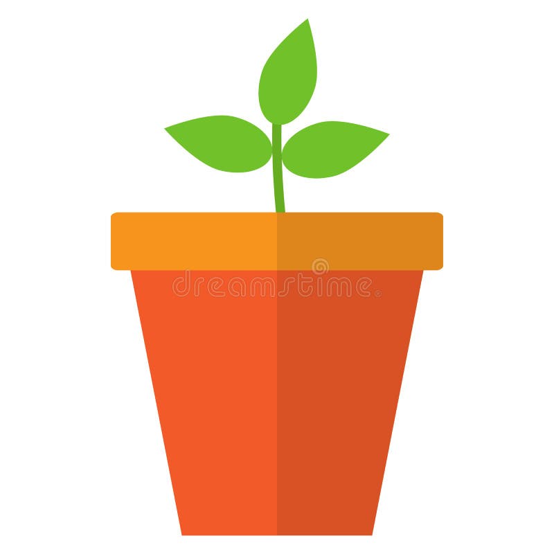 Potted Plant Growing Stage Icon, Vector Illustration Stock Vector ...