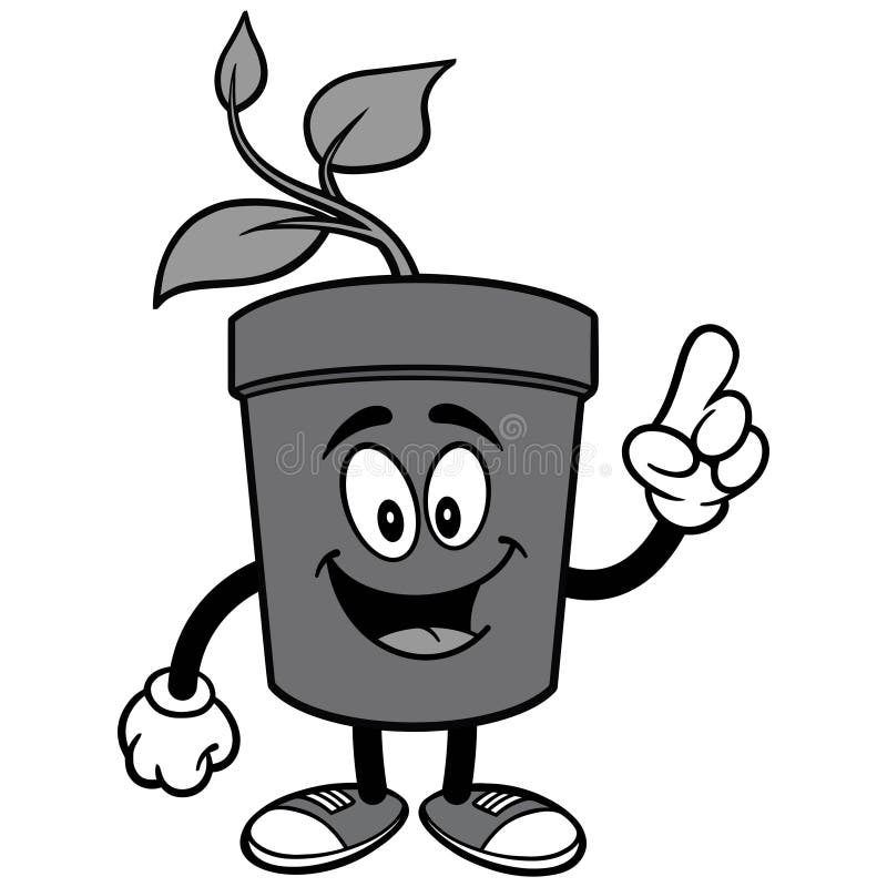 Potted Plant Running stock vector. Illustration of ecology - 72949509