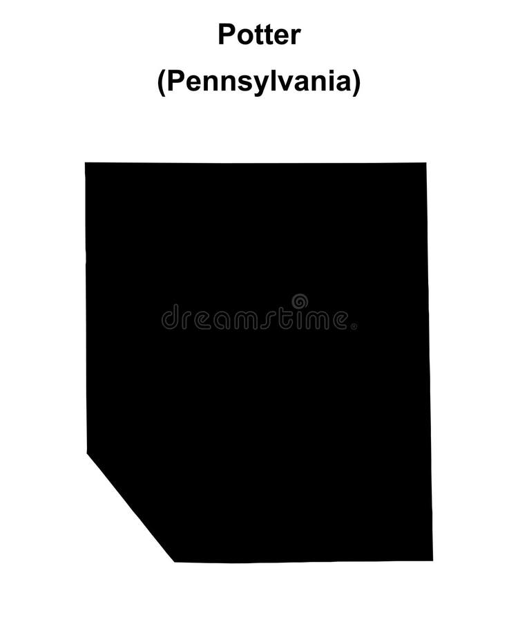 Potter outline map stock vector. Illustration of shape - 361755753