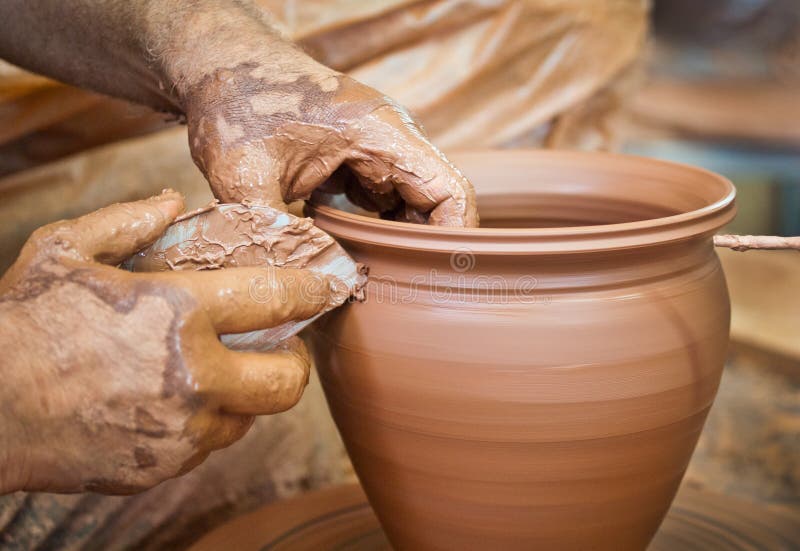 Potter hands stock photo. Image of workshop, brown, craft - 26576362