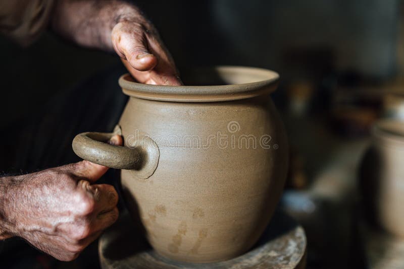 The Potter Make Pot from Clay Stock Image - Image of making, bowl: 59803701
