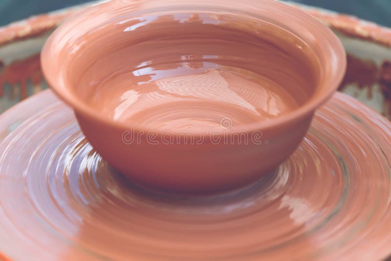Potter Making Ceramic Pot on the Pottery Wheel Stock Image - Image of ...