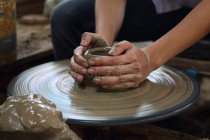 Potter stock image. Image of potter, handcraft, sculpture - 52655133