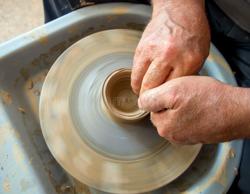 Potter for the Process of Making Pottery Stock Photo - Image of folk ...