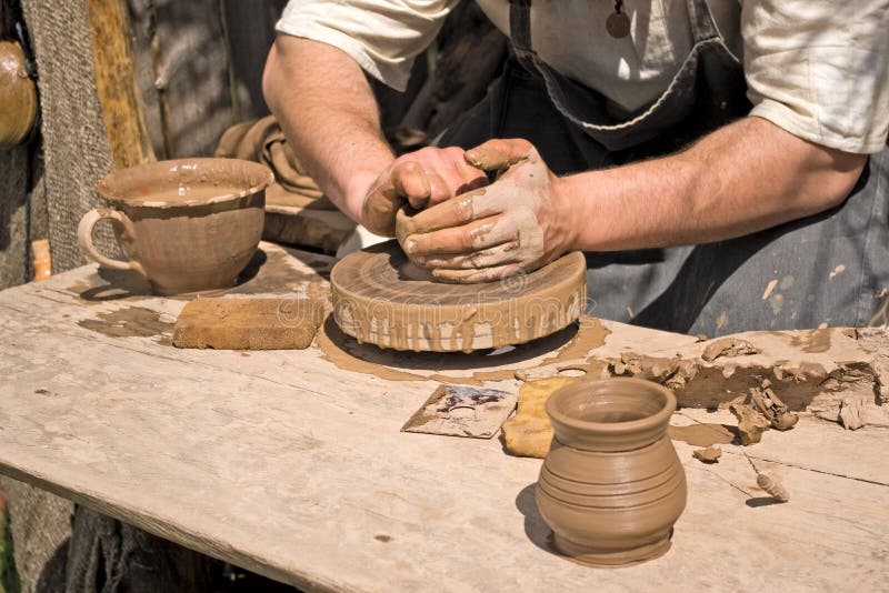 Medieval Pottery Maker editorial photo. Image of traditional - 9209431