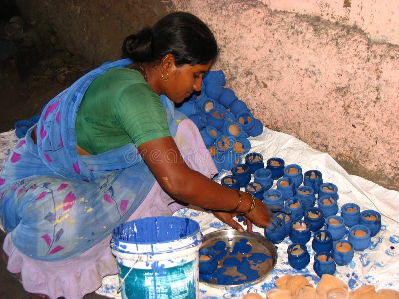 Poor Woman Cleaning Hut editorial photo. Image of female - 21243501