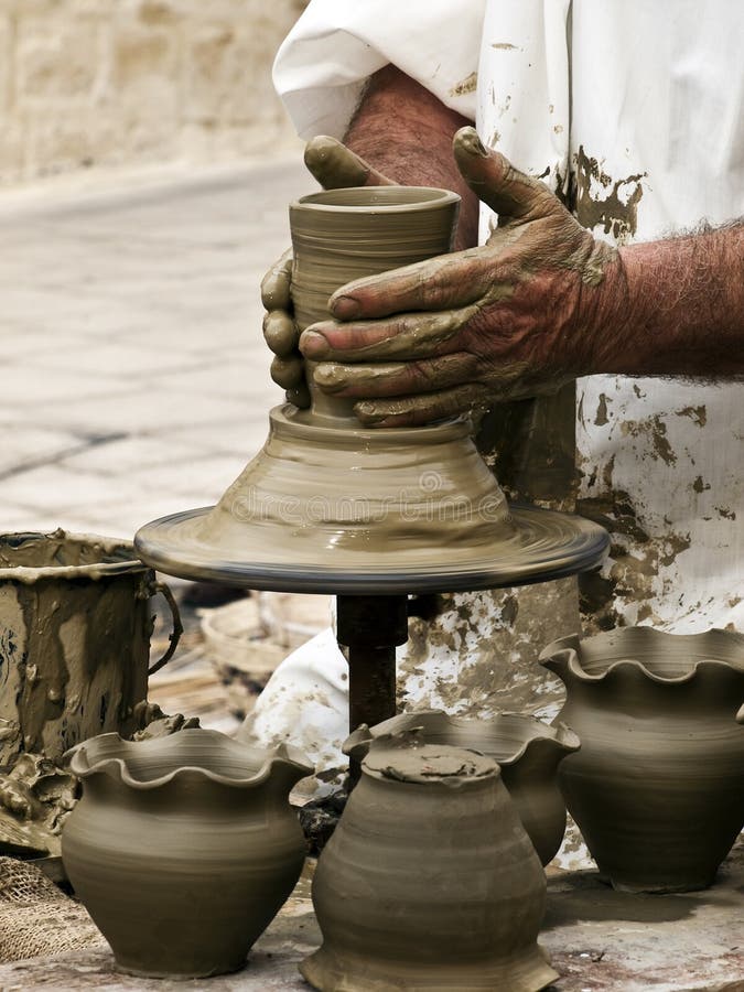 Potter at Work stock image. Image of malta, traditional - 9209321
