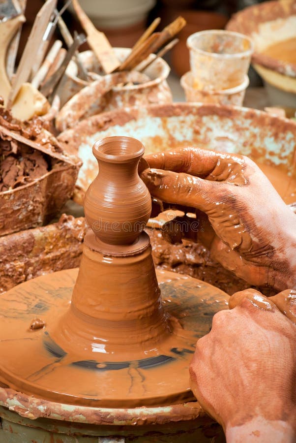 Potter at work stock photo. Image of potter, circular - 33938708
