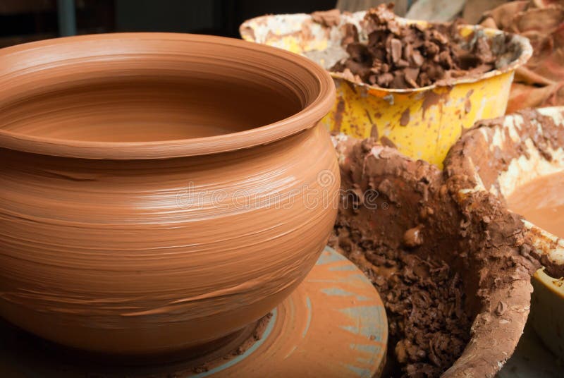 Potter at work stock photo. Image of dirty, master, work - 34032196