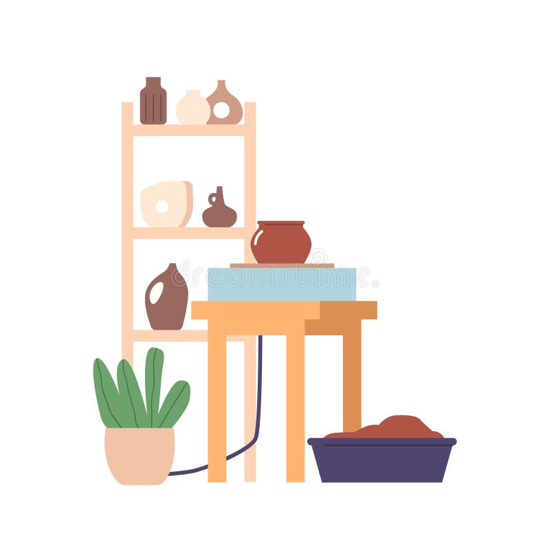 Pottery Wheel Cartoon Stock Illustrations – 437 Pottery Wheel Cartoon ...