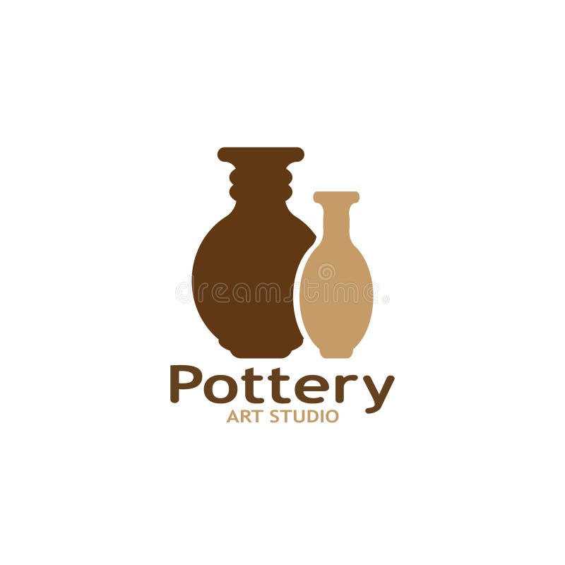 Pottery Art Studio Logo Vector Template Illustration Stock Illustration ...
