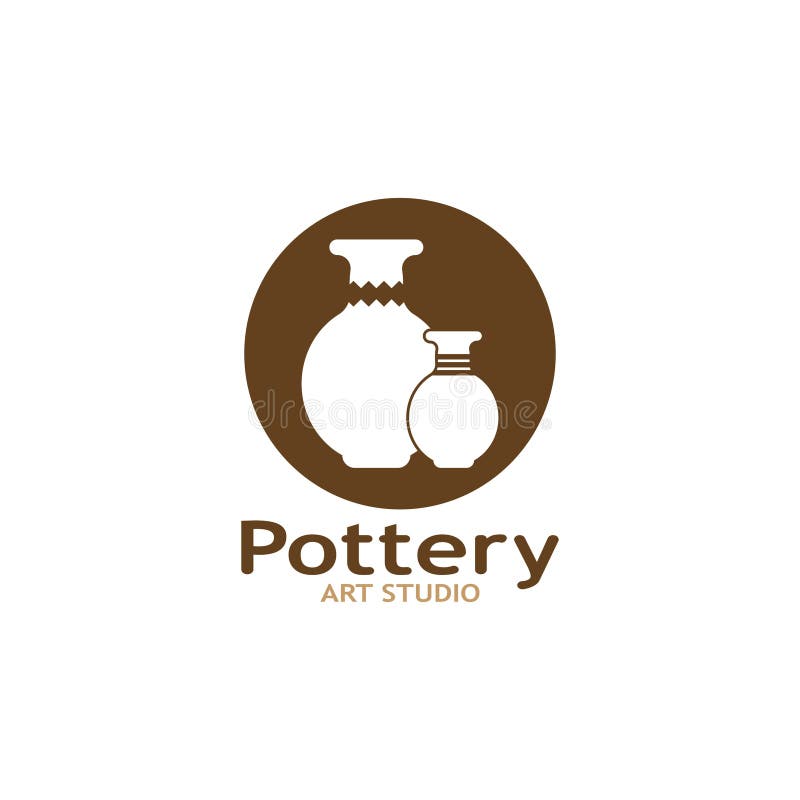 Pottery Art Studio Logo Vector Template Illustration Stock Illustration ...