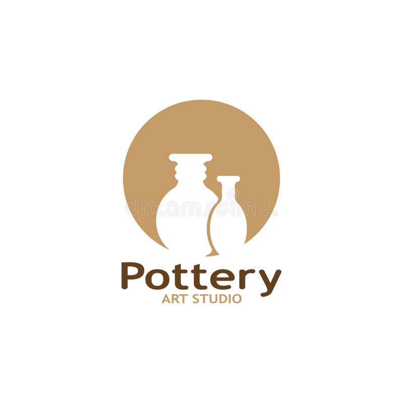 Pottery Art Studio Logo Vector Template Illustration Stock Illustration ...