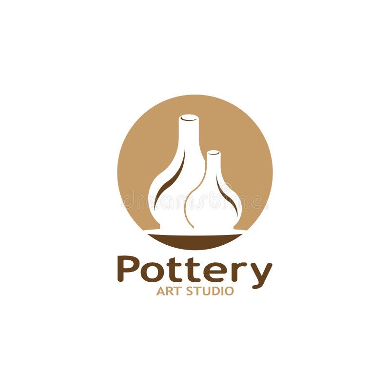 Pottery Art Studio Logo Vector Template Illustration Stock Illustration ...