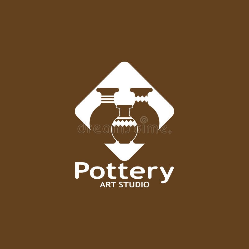 Pottery Art Studio Logo Vector Template Illustration Stock Illustration ...