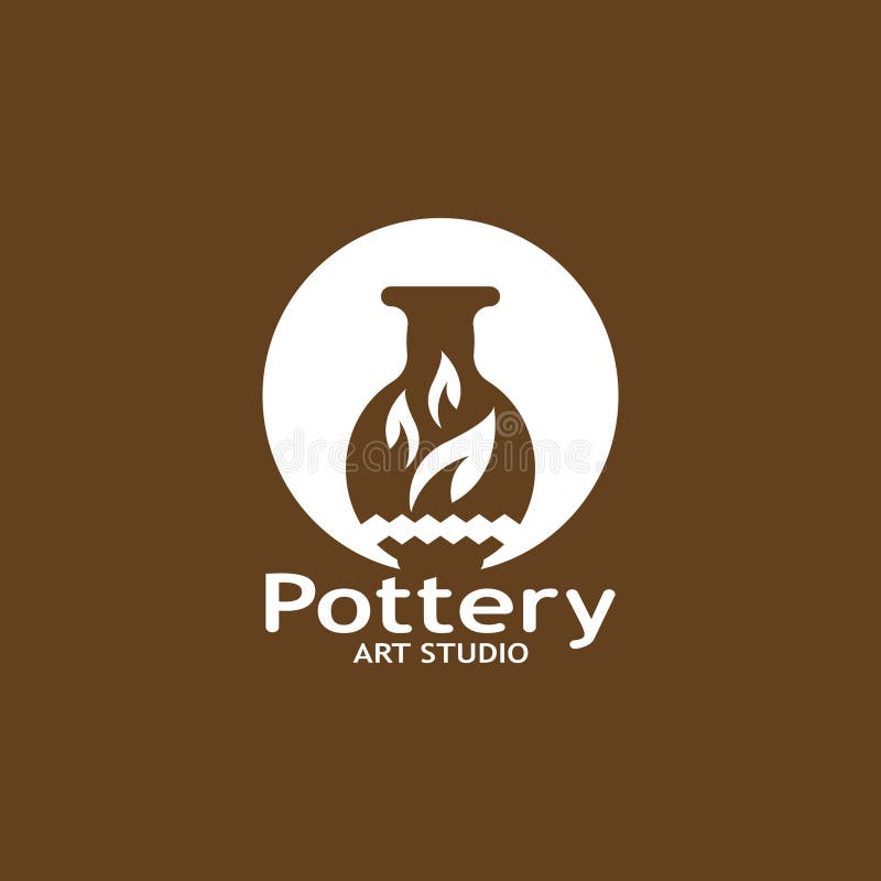 Pottery Art Studio Logo Vector Template Illustration Stock Illustration ...
