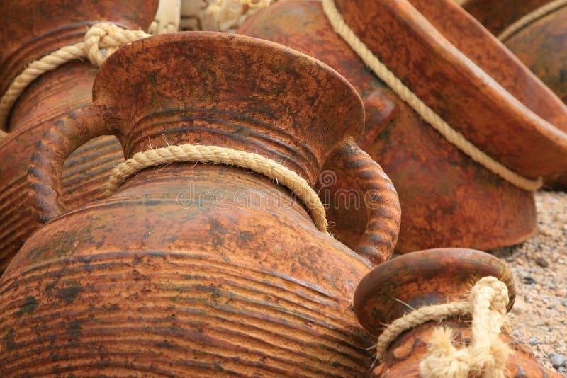 Pottery Background with Rope Ties Stock Photo - Image of earthenware ...