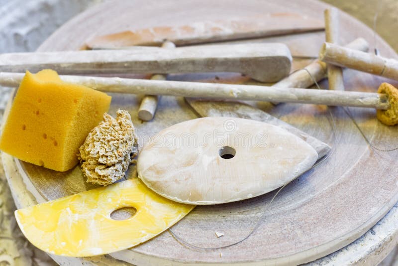 Pottery and Ceramics Tools for Making Art and Sculpture in a Workshop ...