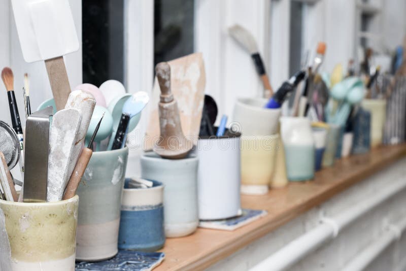 Pottery- Ceramics Production Stock Image - Image of artist, making: 7763939