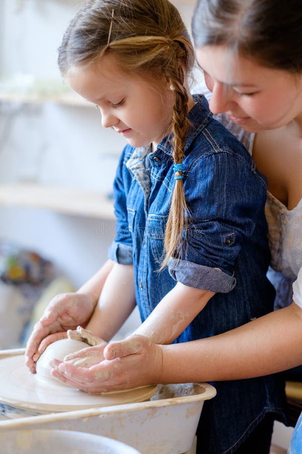 Pottery Courses Handmade Hobby Workshop Student Stock Image - Image of ...