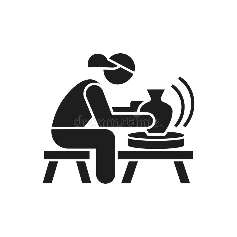 Pottery Crafting Handmade Icon Stock Vector - Illustration of handmade ...