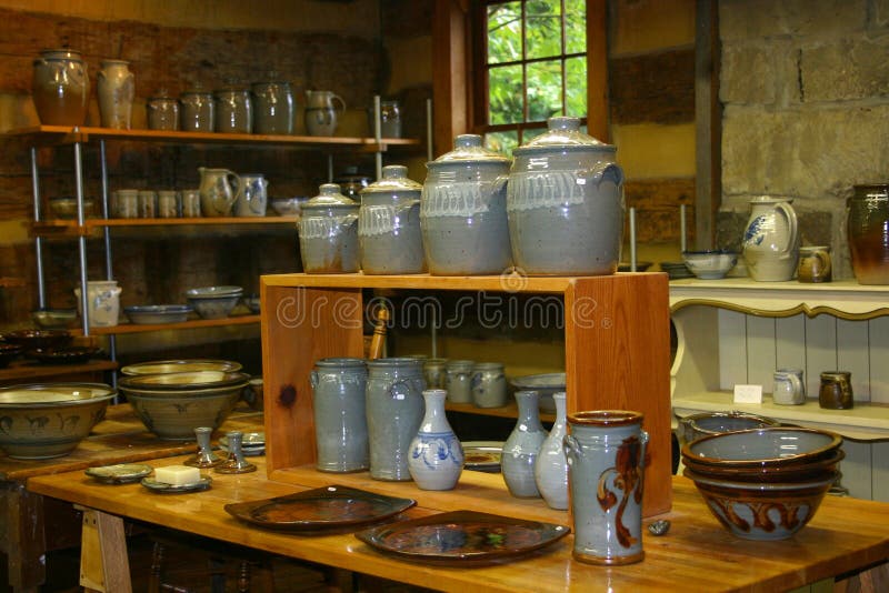 Pottery Display stock image. Image of cooking, store, hand - 1271599