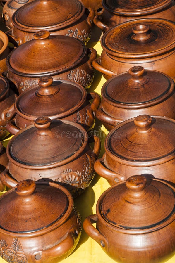 Pottery, Earthenware, Clayware, Crockery, Stoneware Stock Image - Image ...