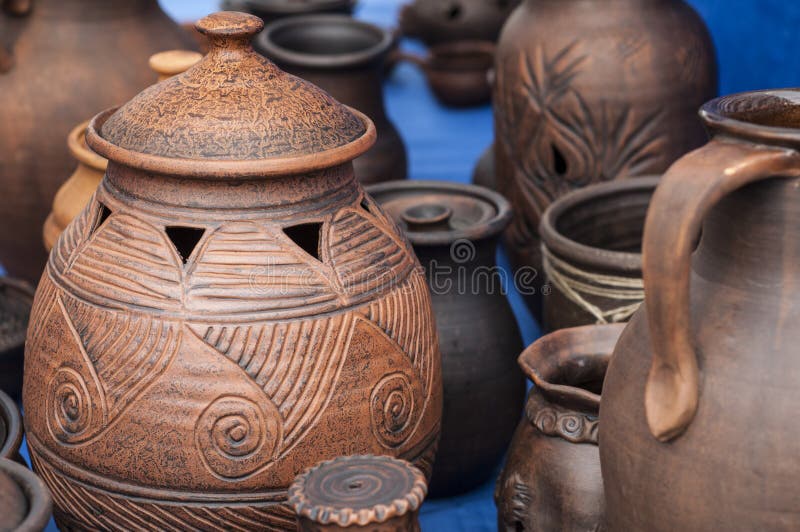 Pottery, Earthenware, Clayware, Crockery, Stoneware Stock Image - Image ...