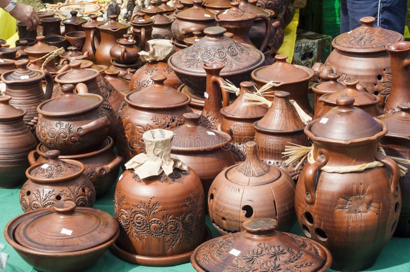 Pottery, Earthenware, Clayware, Crockery, Stoneware Stock Photo - Image ...