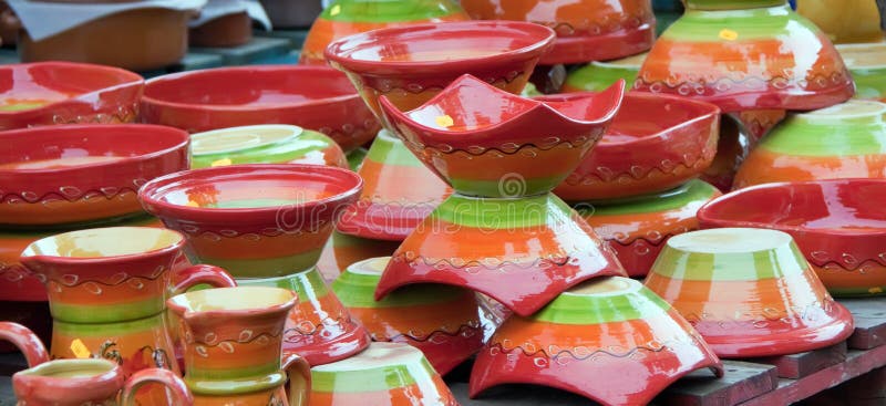 Pottery handicrafts stock image. Image of cans, ceramics - 14262867