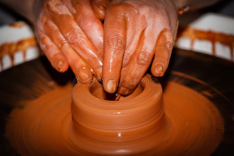 Pottery handmade stock image. Image of mold, clayware - 39881055