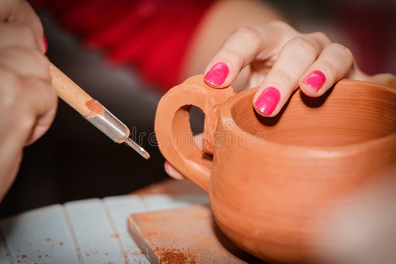 Pottery handmade stock image. Image of brown, handwork - 39881061