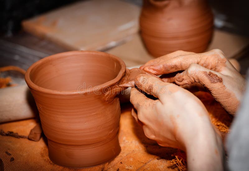 Pottery handmade stock photo. Image of making, ceramic - 39881072