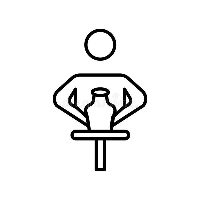 Pottery Icon Vector Sign and Symbol Isolated on White Background ...