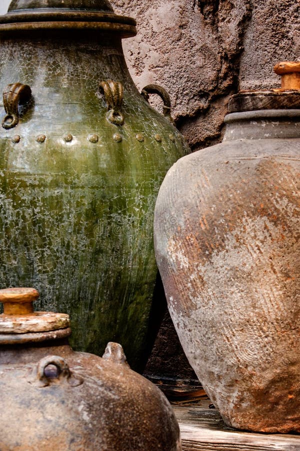 Pottery jars stock photo. Image of arts, eroded, outdoors - 9522282