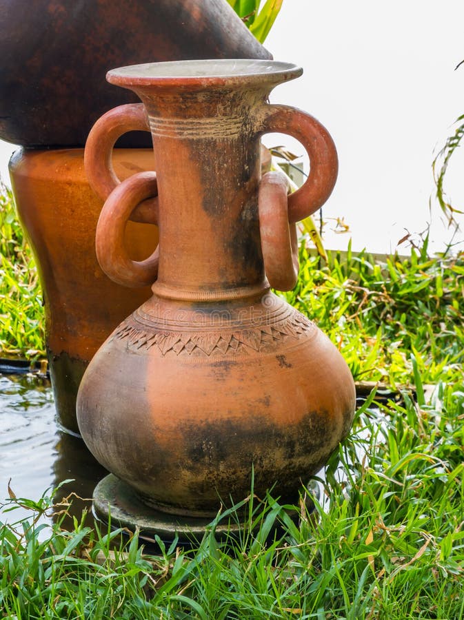 Pottery jars stock photo. Image of arts, eroded, outdoors - 9522282