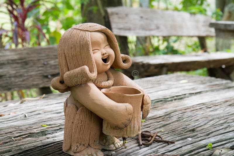 Pottery Lady Doll stock photo. Image of cartoon, funny - 68606174