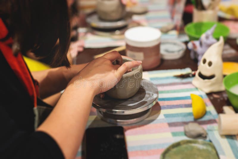 Pottery Lesson Master Class for Kids Children, Process of Making Clay ...