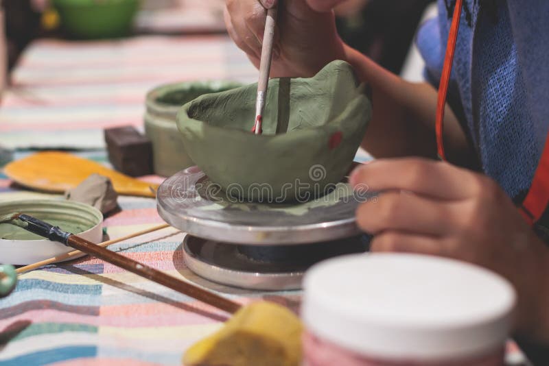 Pottery Lesson Master Class for Kids Children, Process of Making Clay ...