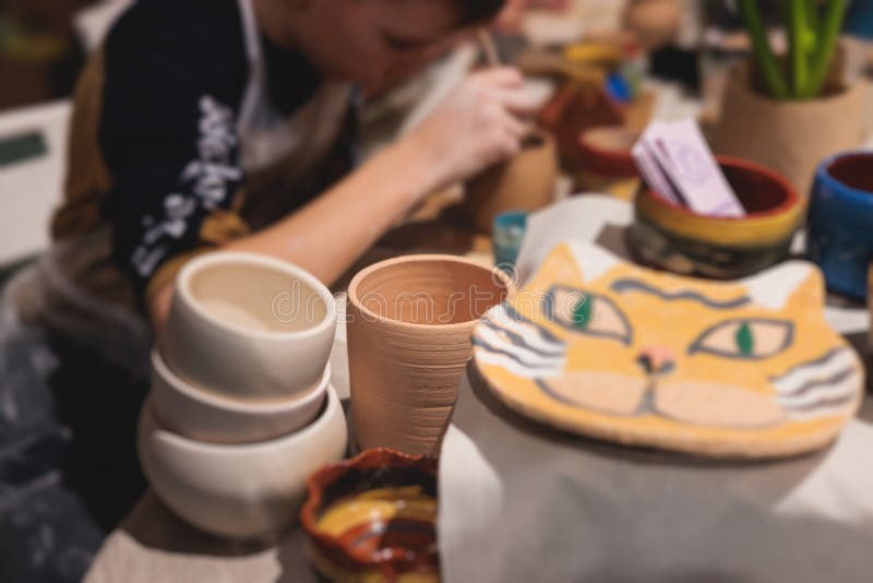Pottery Lesson Master Class for Kids Children, Process of Making Clay ...