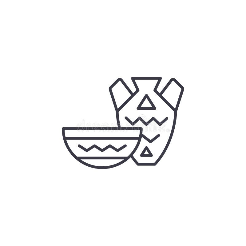 Pottery Linear Icon Concept. Pottery Line Vector Sign, Symbol ...