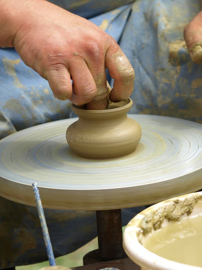 Pottery making stock photo. Image of clay, hollow, craftsmanship - 9500628