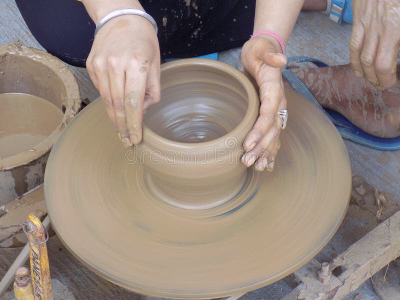 Pottery making stock image. Image of wheel, swheel, potterywheel - 41407405