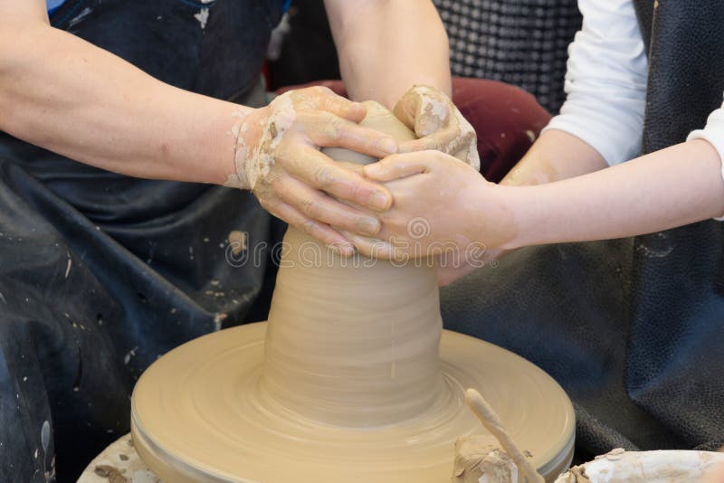 Pottery making stock image. Image of handcraft, people - 92658749