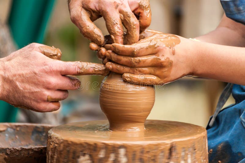 Pottery making stock image. Image of skill, woman, close - 56731535