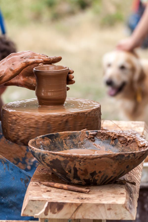 Pottery making stock photo. Image of young, brown, woman - 56731972